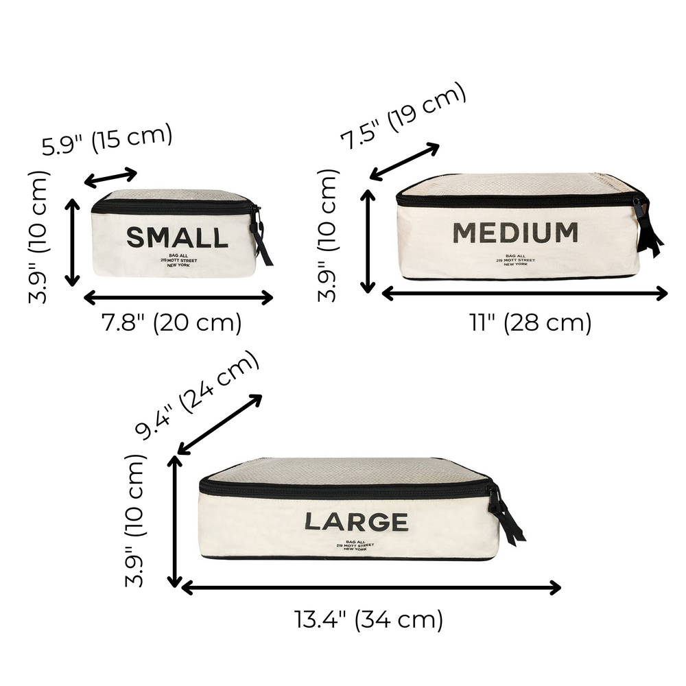 Packing Cubes Natural, Print, 3-pack | Bag-all