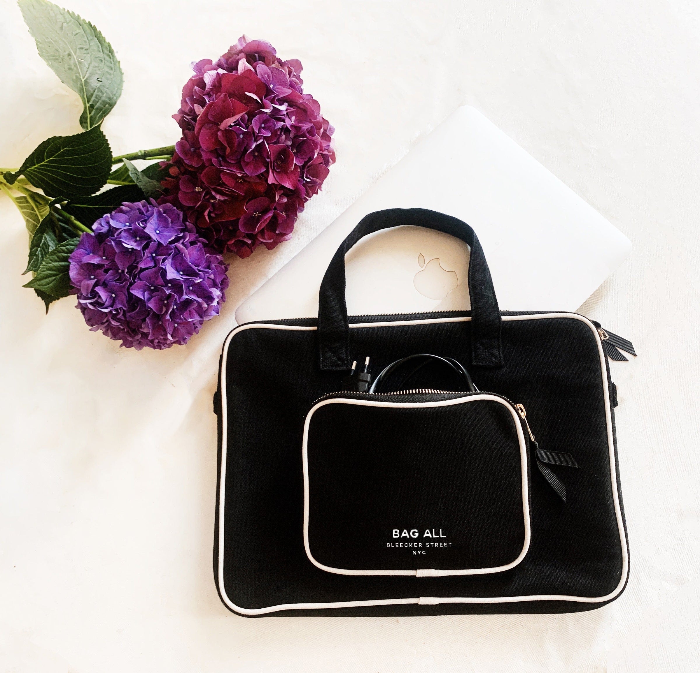 13" Black Laptop Case with Handle and Charger Pocket