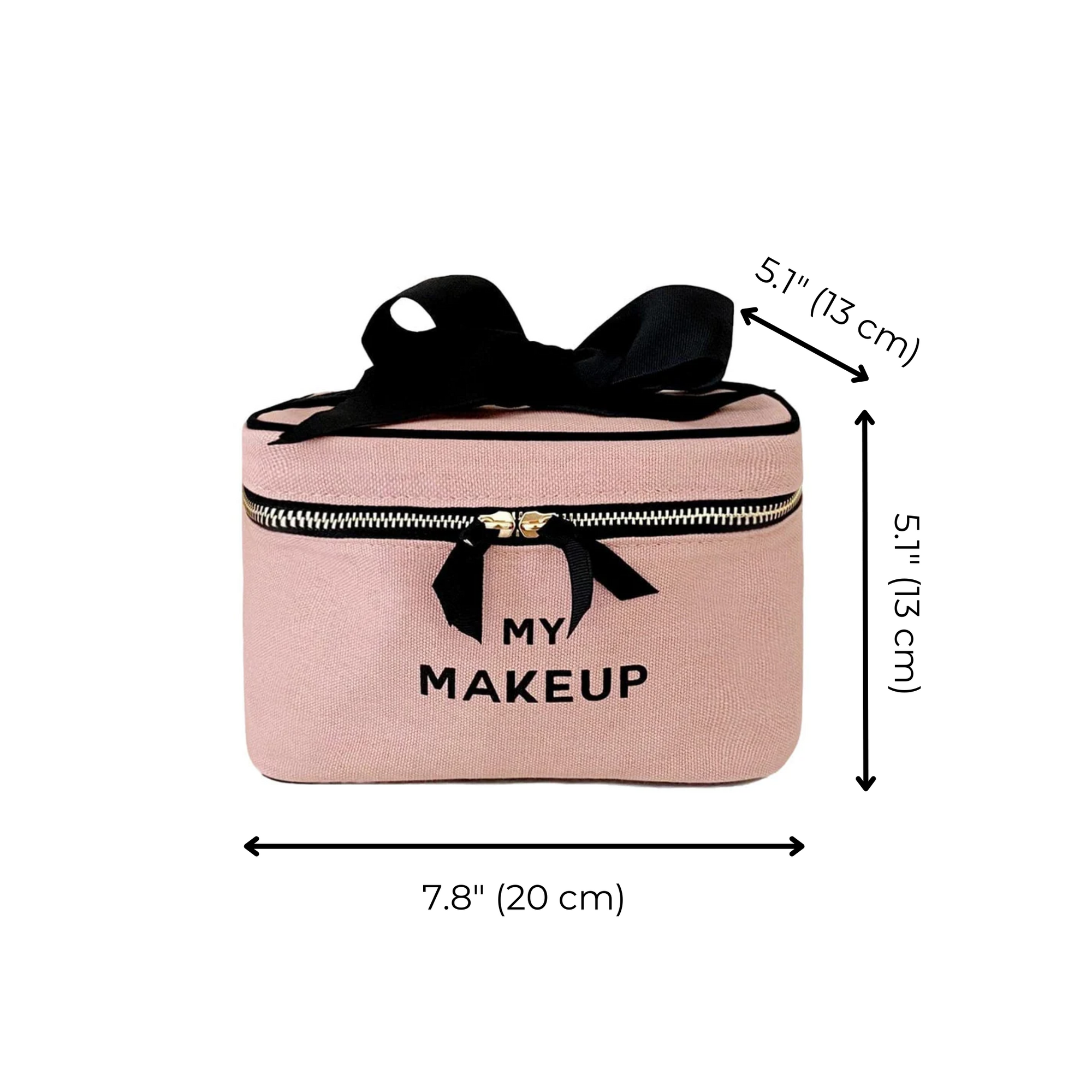 Blush Pink Cosmetic Case with Personalized Makeup Organizer