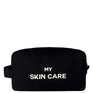 My Skin Care Case: Black Organizing Pouch with Coated Lining